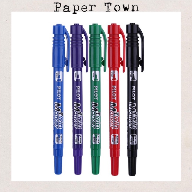 Pilot Twin Permanent Marker (Fine & Extra Fine) | Shopee Singapore