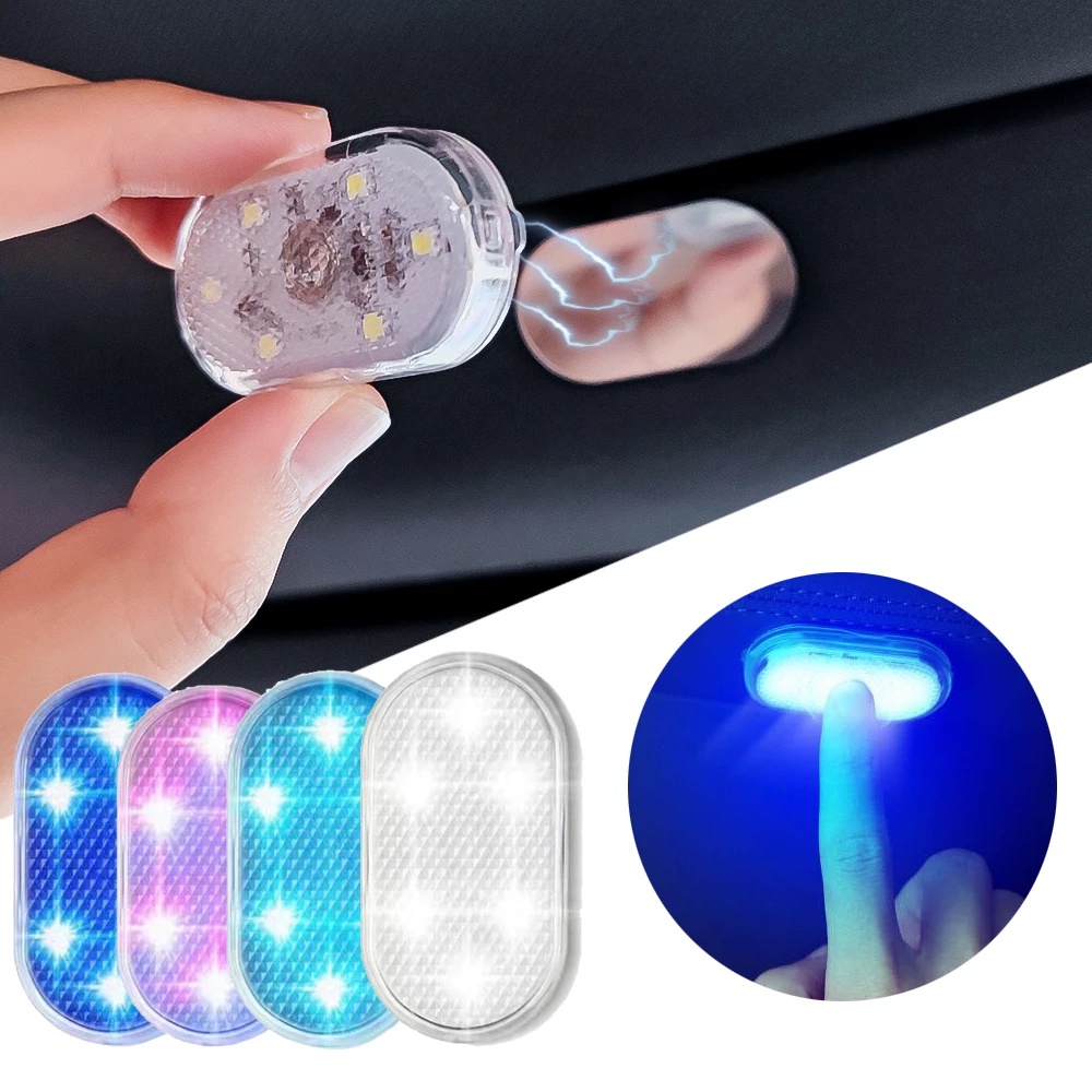 Magnetic Sticker Car LED Touch Lights Wireless Interior Lamp USB High ...