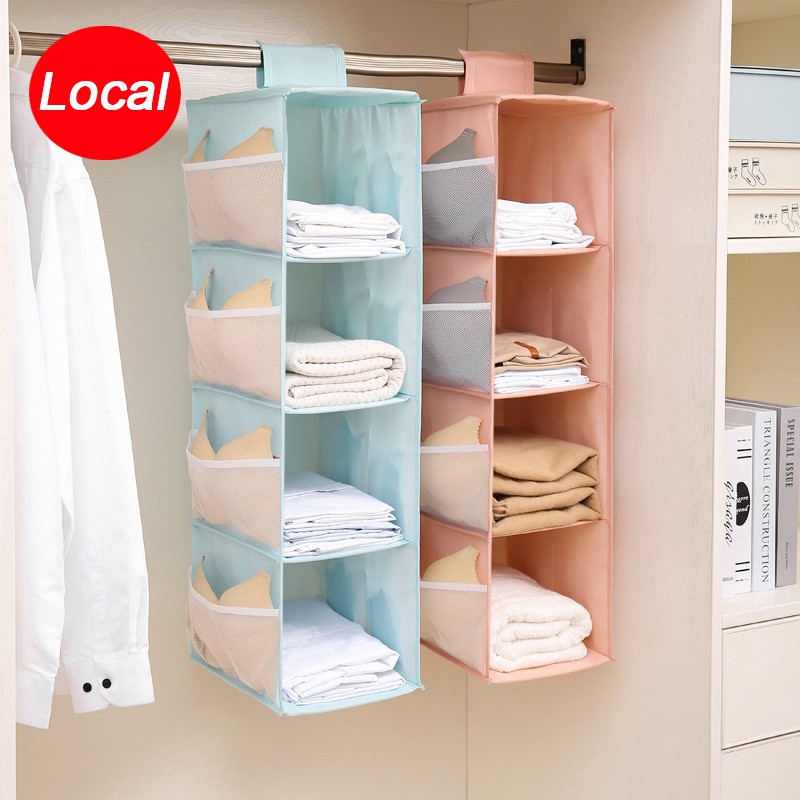 【SG ready stock】Wardrobe Multi-Layer Foldable Storage Storage Bag Dust ...