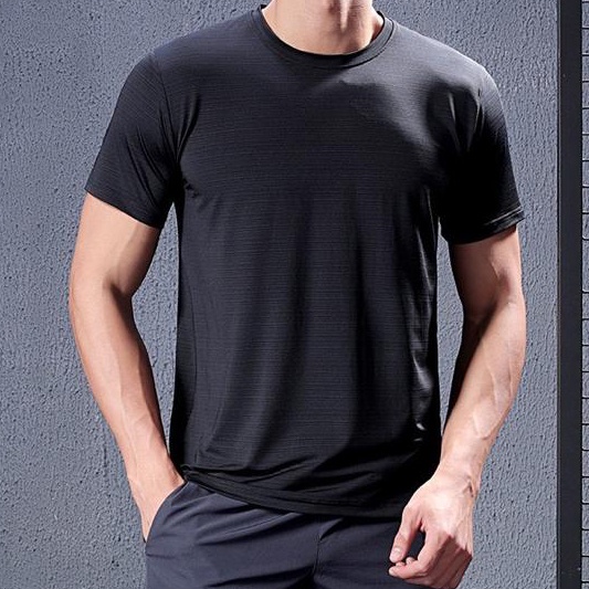 Dri Fit Round Neck T-shirt Crew Neck Cooling Training Tee Sports Slim ...