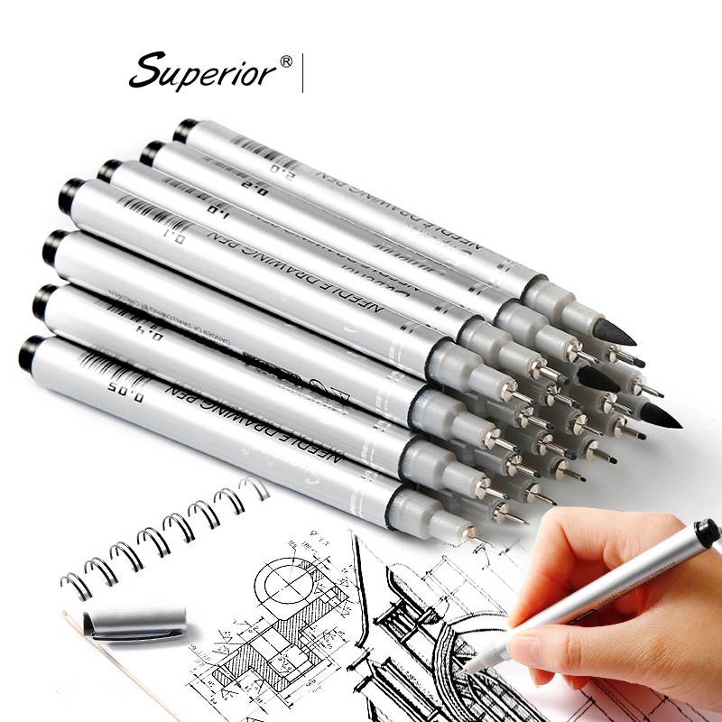 POPULAR Needle Drawing Pen 10PCS Set Micron Art Markers Waterproof ...