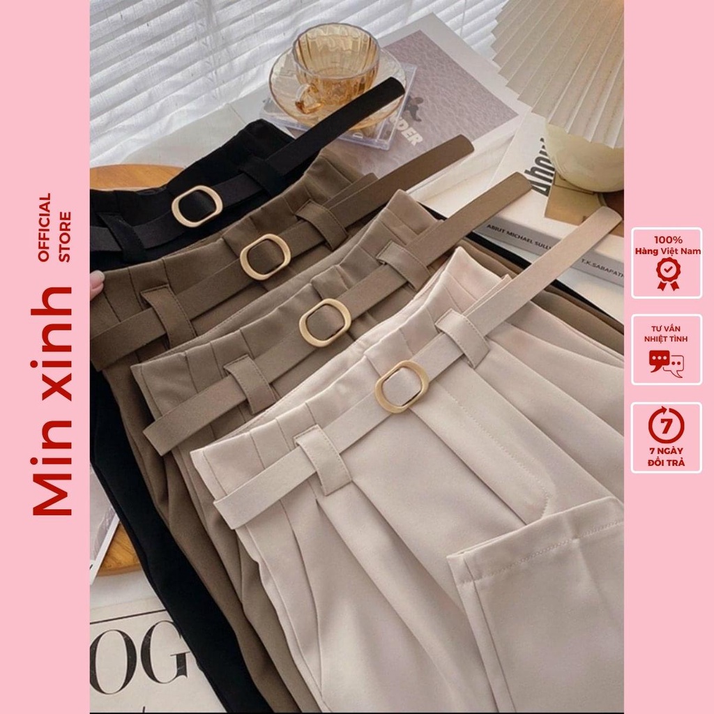 Women's Ru.by Seamless Fabric Pants with Belt, High-Waisted Baggy ...