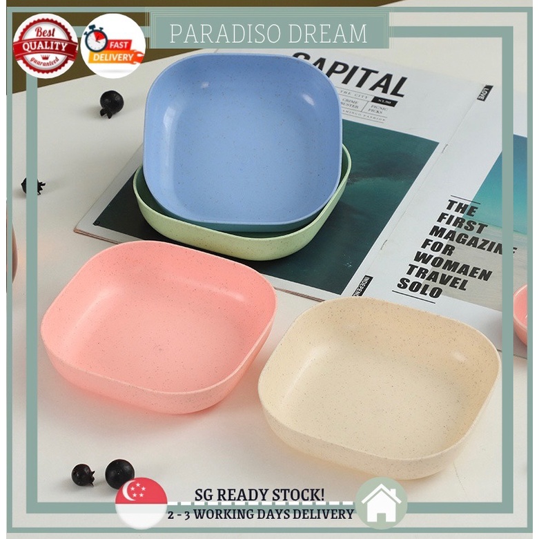 Small Plate Square Snack Plate/Deep Bowl for Bone/Fruit/Food/Snack ...
