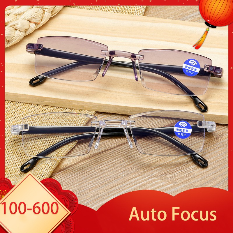 【Ready Stock】Intelligent automatic zoom reading glasses Old men Anti ...
