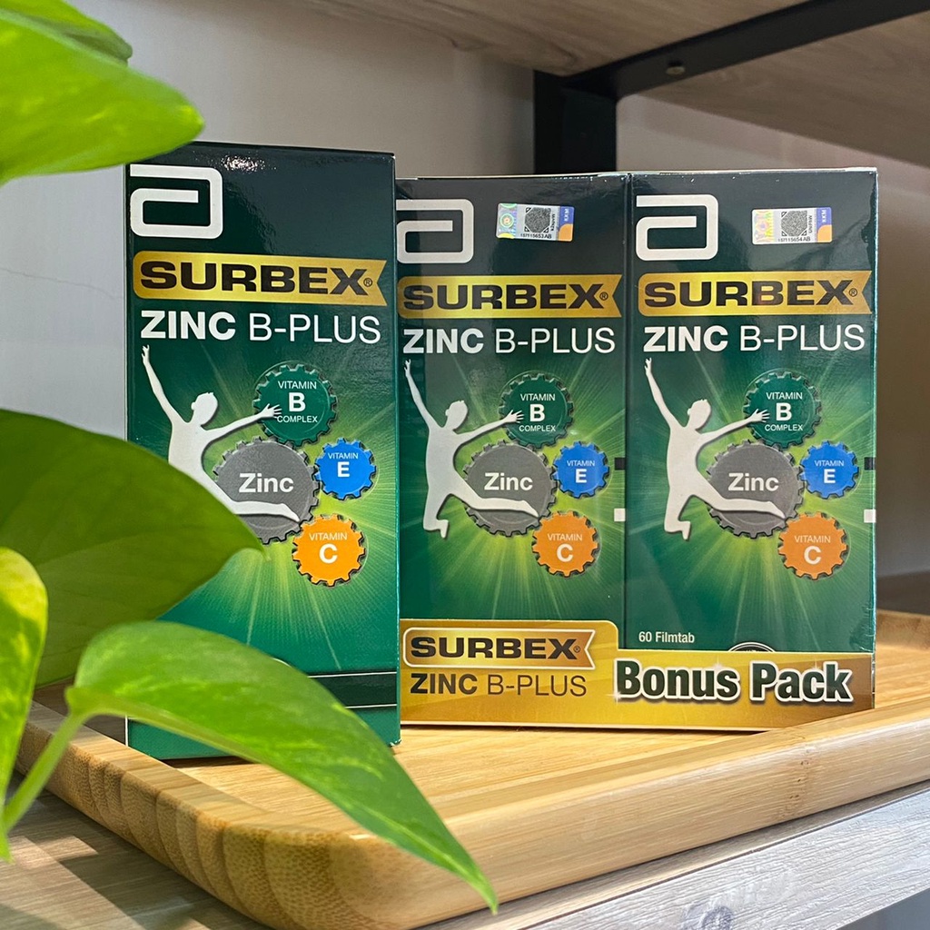 Abbott Surbex Zinc B-Plus 2 bott (120 tab) exp:11/2026 | Shopee Singapore
