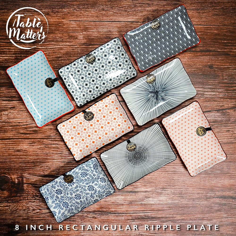 Table Matters - Assorted 8 Inch Rectangular Ripple Plate | Shopee Singapore