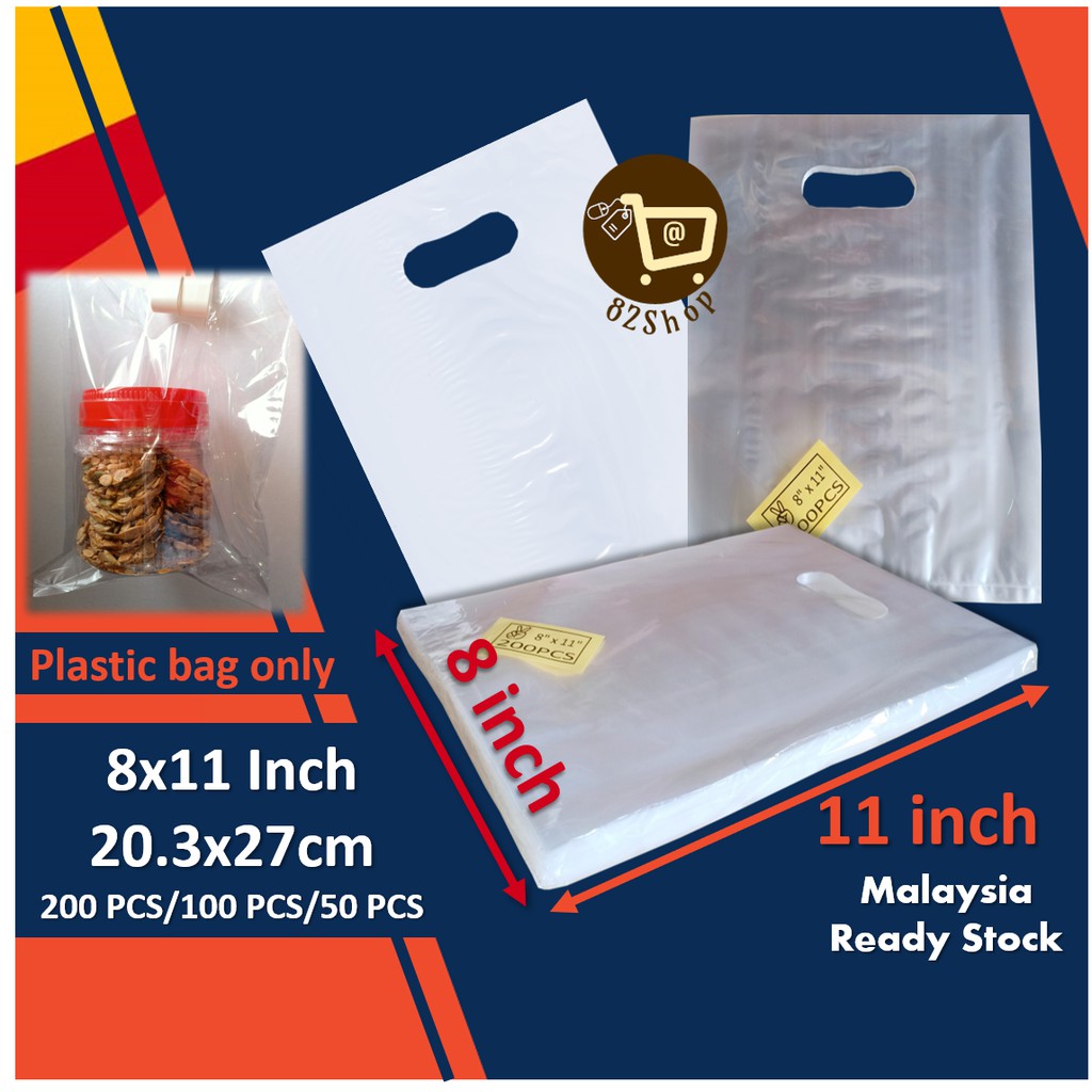 Transparent Plastic Bag 8x11 inch Clear PP Shopping Goodies Packaging ...