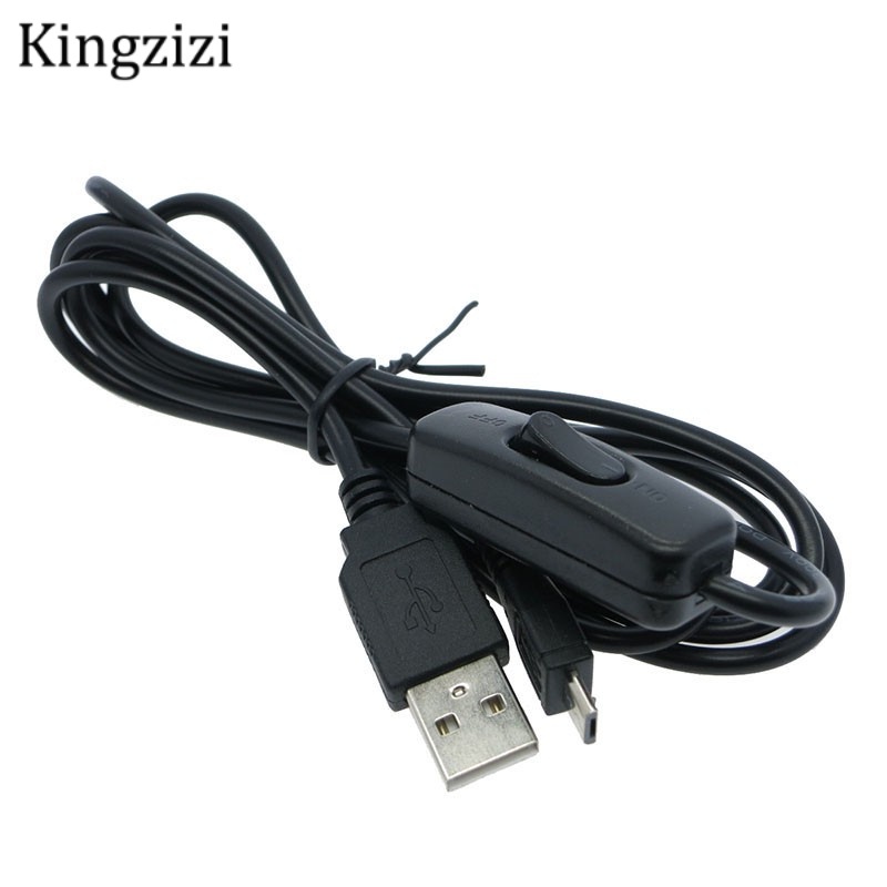 Raspberry Pi 3 Power Cable with switch ON/OFF button Micro USB charging ...