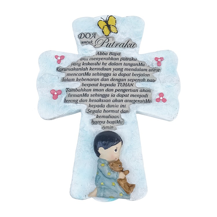 Embossed Prayer Wall Cross Display for My Son-Christian Hanging Cross ...