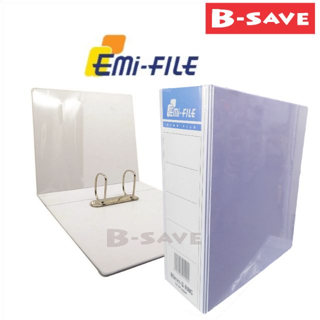 EMI PVC 2D Ring File White 80mm Binder With D Ring | Shopee Singapore