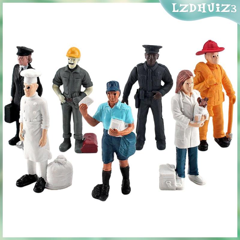 [ Miniature People Model Hand Painted Figurines Officer Realistic Micro ...