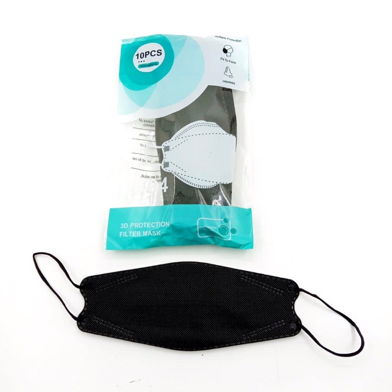 HITAM PUTIH (Per Pack Contains 10) KF94 Mask Black/White/Color [10pcs ...