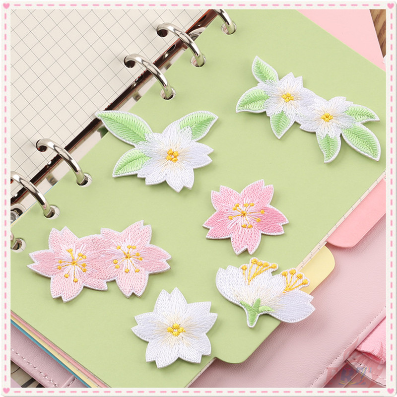 Flowers：Sakura Cherry Blossom Self-adhesive Sticker Patch 1Pc DIY Sew ...