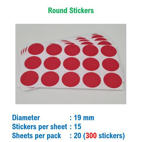 Red Round Stickers Labels Temperature Ang Paos Presents Colour Coding ...