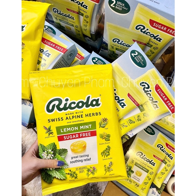 [Bill Costco] Ricola Lemon Mint Sugar-Free Lozenges 105 tablets [Date ...