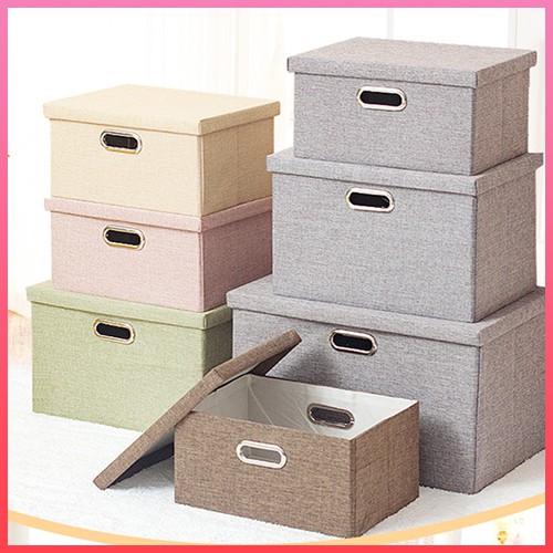 Open Lid Foldable Fabric Storage Box Wardrobe Organizer | Shopee Singapore