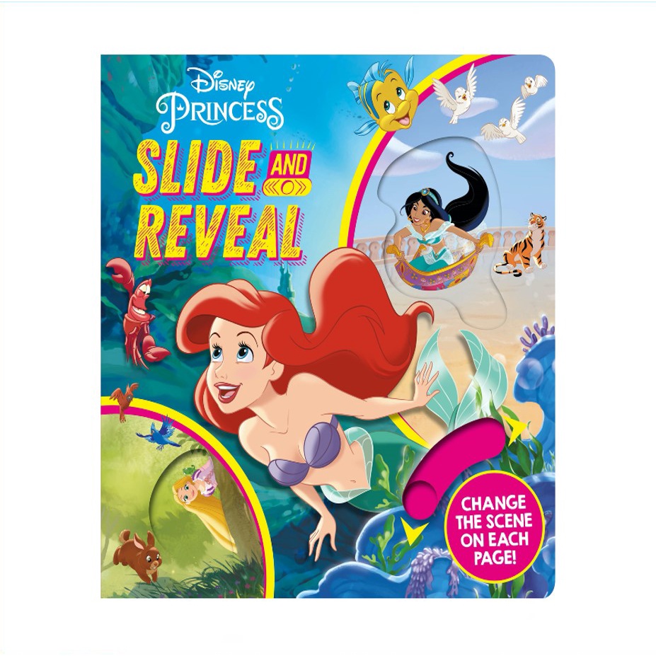 Disney Princess Slide & Reveal Board Book For Kids With Sliding Panels ...