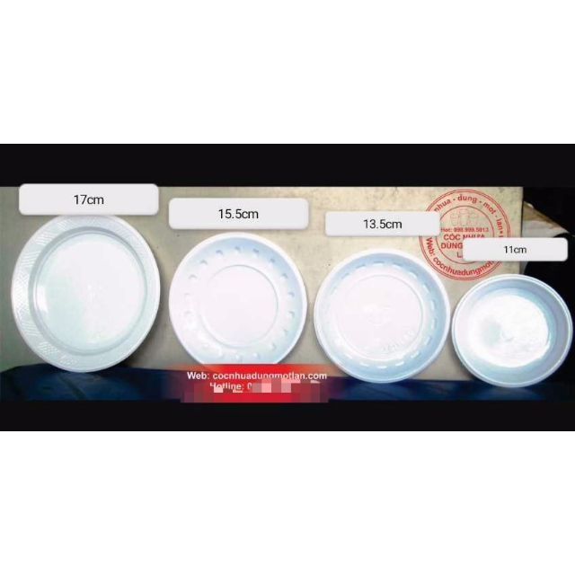 50 disposable plastic plates of all sizes from small to large | Shopee ...