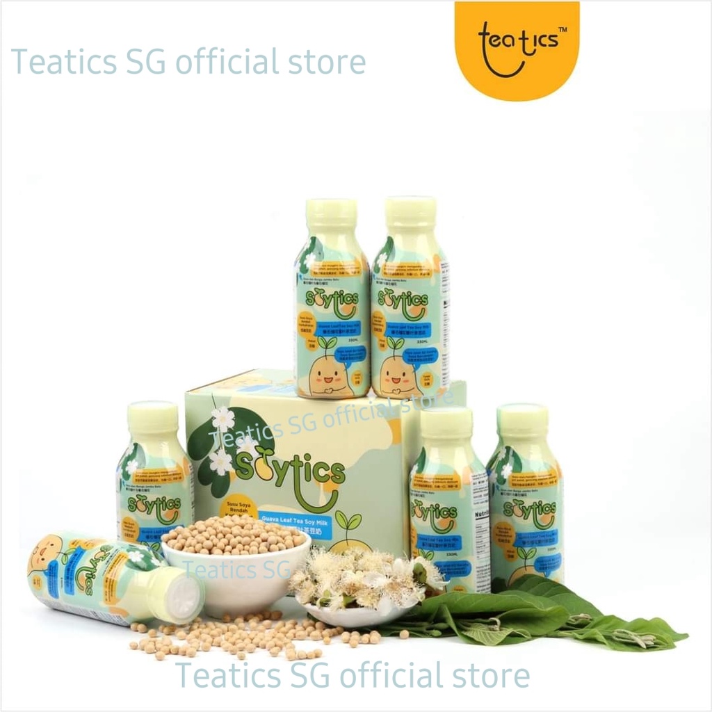 TEATICS - SOYTICS Guava Leaf Tea Soymilk 萌芽豆奶 无糖 6 bottles x330ml ...