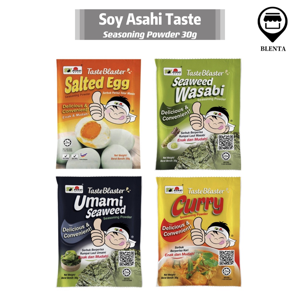 Soy Asahi Taste Blaster Seasoning Powder 30g Salted Egg/Umami Seaweed ...