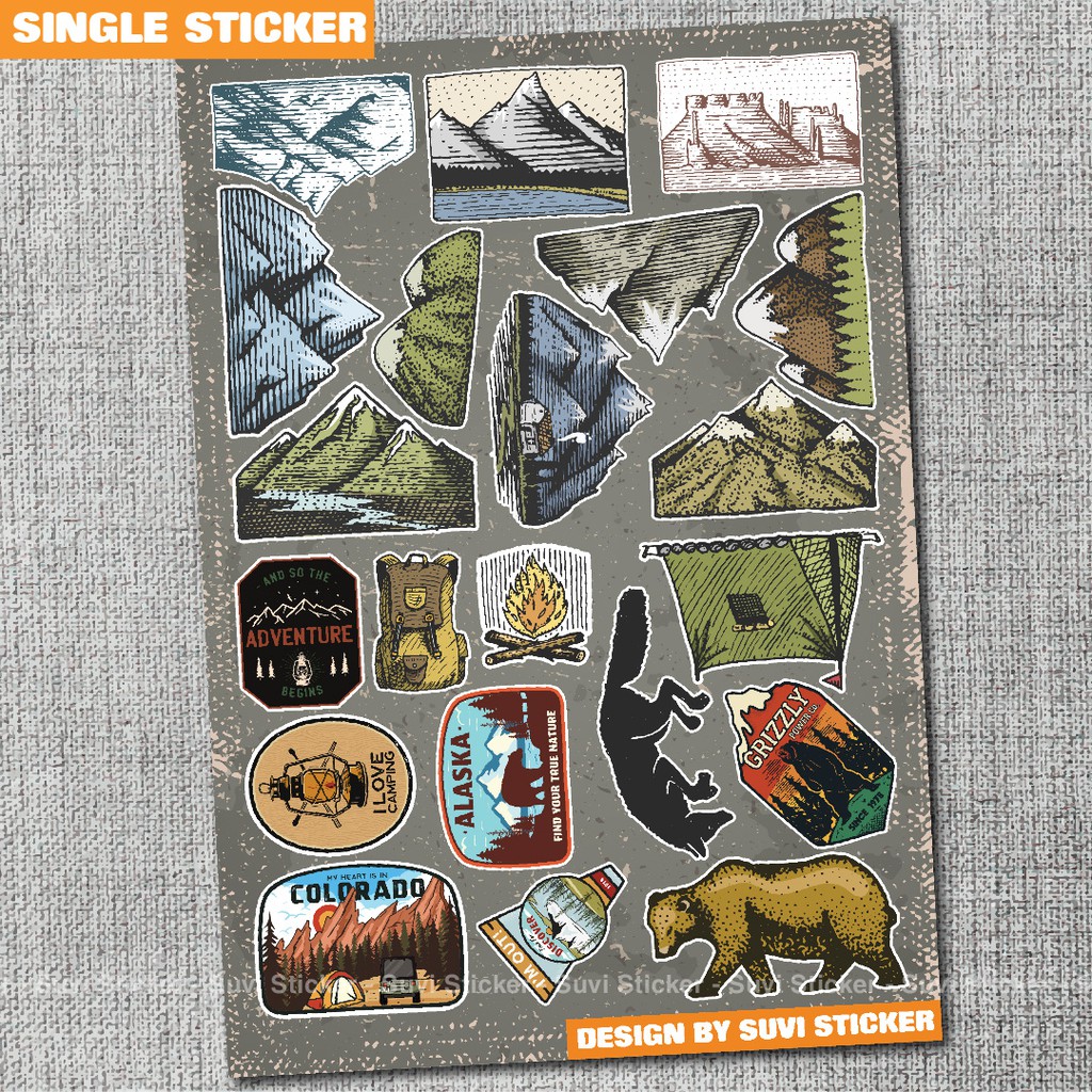 Single sticker - Vintage Labels waterproof stickers for laptops, phones ...