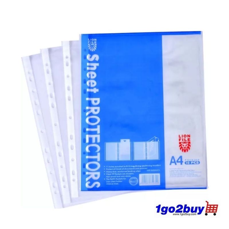 Lion File Clear A4 PP Sheet Protector 60 Micron ( SSP060A4CL ) | Shopee Singapore