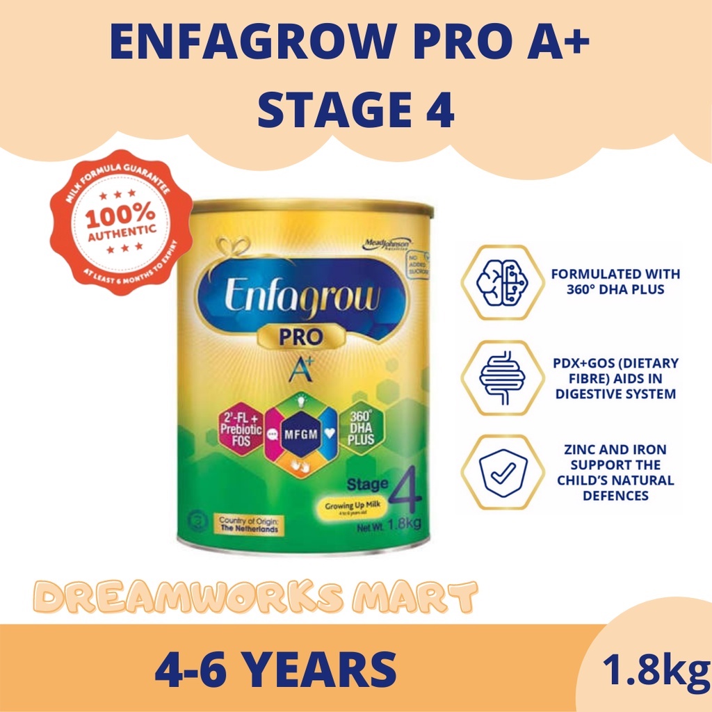 Enfagrow Pro A+ Stage 4 Original Formulated Milk Powder for Children 4 ...