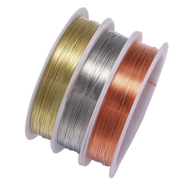 1 Roll Sturdy Gold Alloy Copper Wire Dia 0.2 0.3 0.4 0.5 0.6 0.7 0.8 1 ...
