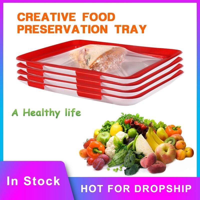 Vacuum food tray Silicone clever wrapping air sealed reuseable | Shopee ...