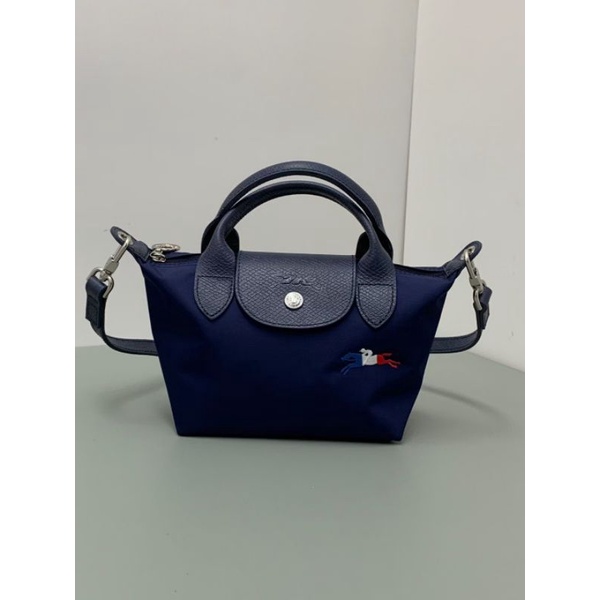 longchamp mini size adjusted strap sling bag navy blue mini | Shopee ...