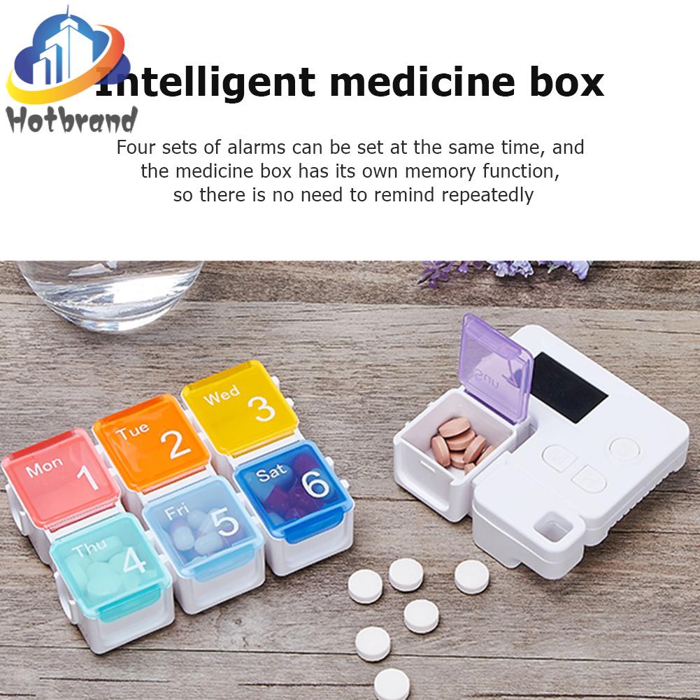 Electronic Medicine Drug Storage Alarm Box Timing Reminder Week Smart ...