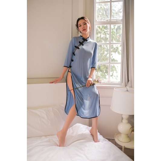 Traditional Chinese School Uniform Set Qipao Sexy Lingerie Cheongsam ...