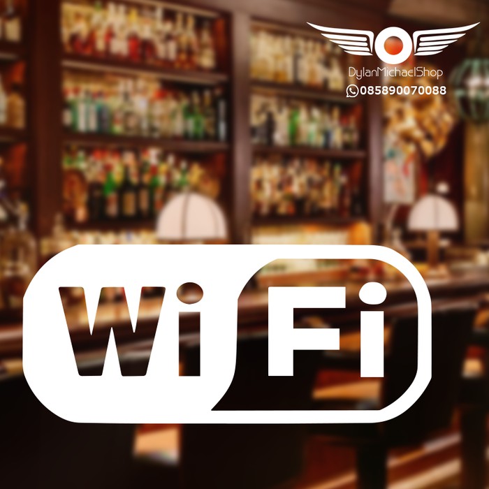 Free Wifi Logo Sticker Cafe Resto Hotel Office Cafe WC Sticker Sign 01 ...