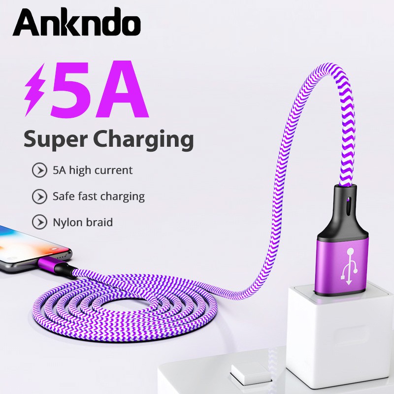 Ankndo TYPE-C 5A Super Charging Cable Fast Charge USB Type-C Cable ...