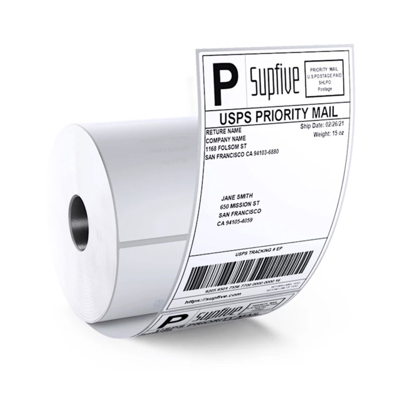 Waterproof Thermal Shipping Sticker Labels | 4x6 Inch, 500 Labels Roll ...