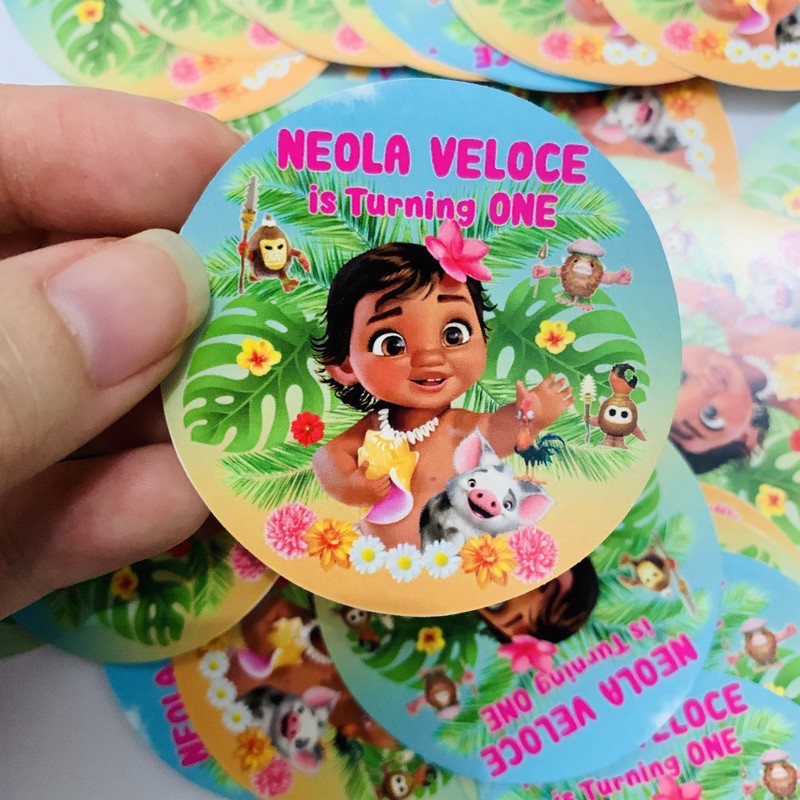 Moana Sticker Birthday/Sticker Tumpeng/Pudding/Hampers/Birthday ...