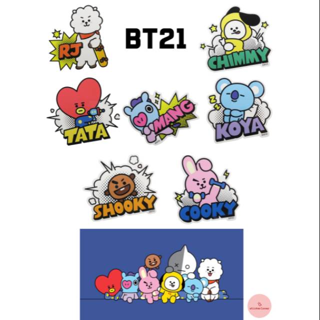Bt21 Stickers/Tumblr HP aesthetic Stickers/custom Laptop Stickers ...