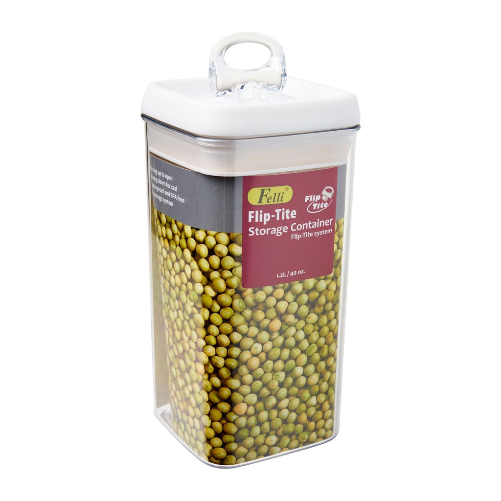 Felli Flip Tite Square Container 1.2L | Shopee Singapore