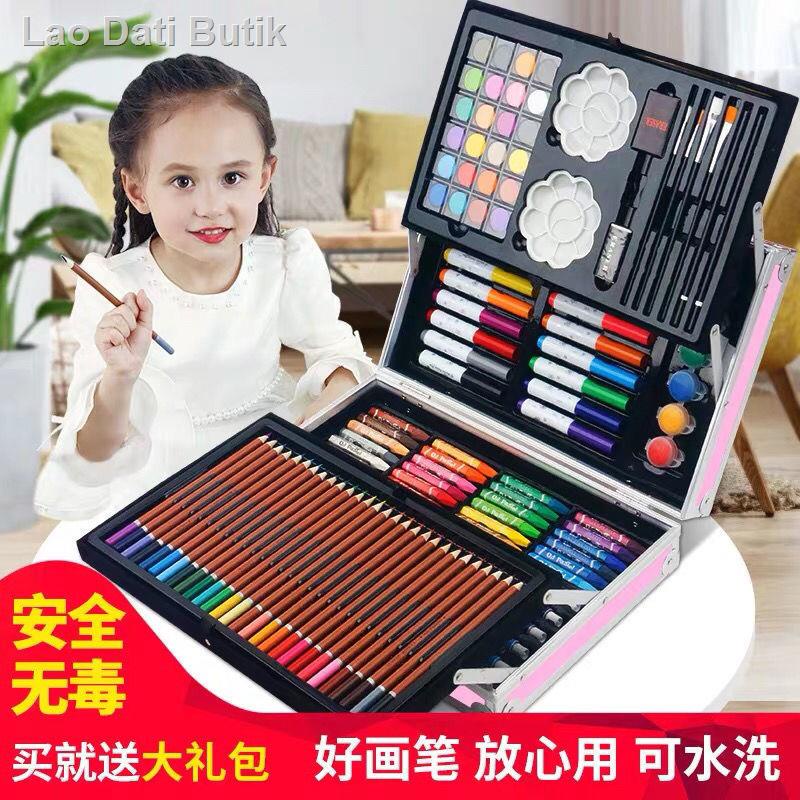 Children s drawing tools watercolor pen set box art supplies crayons ...