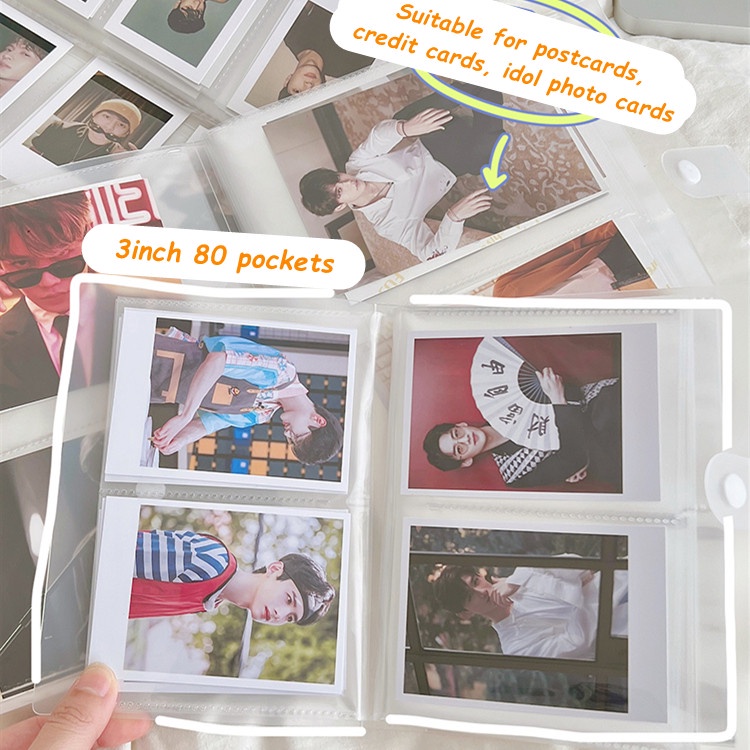 80/160/240 Pockets Clear Photo Album Multi-Size Idol Photocards ...