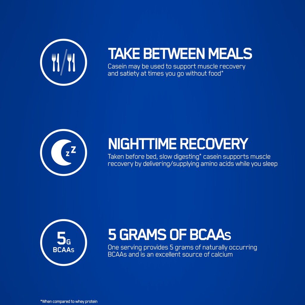 Optimum Nutrition Gold Standard Slow-Digesting Casein Protein (4 lbs ...