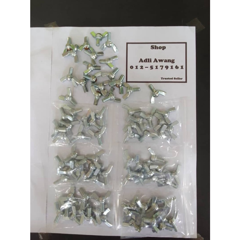 Skru Y skru Ears skru rama-rama skru bunga (Big Saiz) | Shopee Singapore