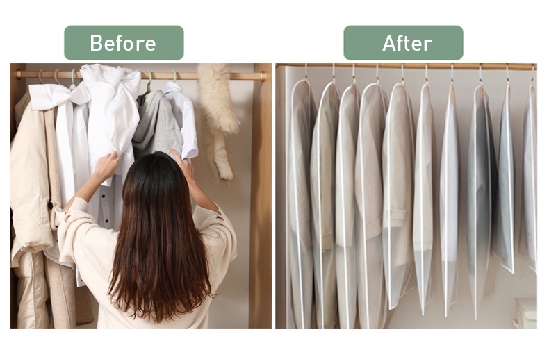[bundle of 5] Clothes Dust Cover for Wardrobe 100x60cm | Shopee Singapore