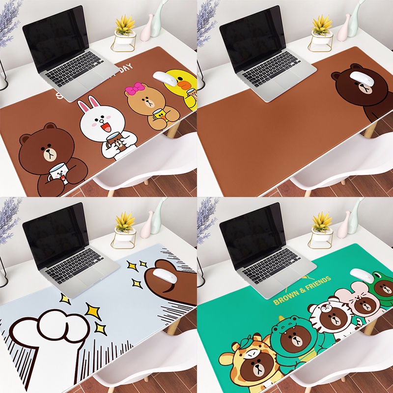 Brown Bear Mouse Pad Oversized Medium Small Size Desk Pad Student ...