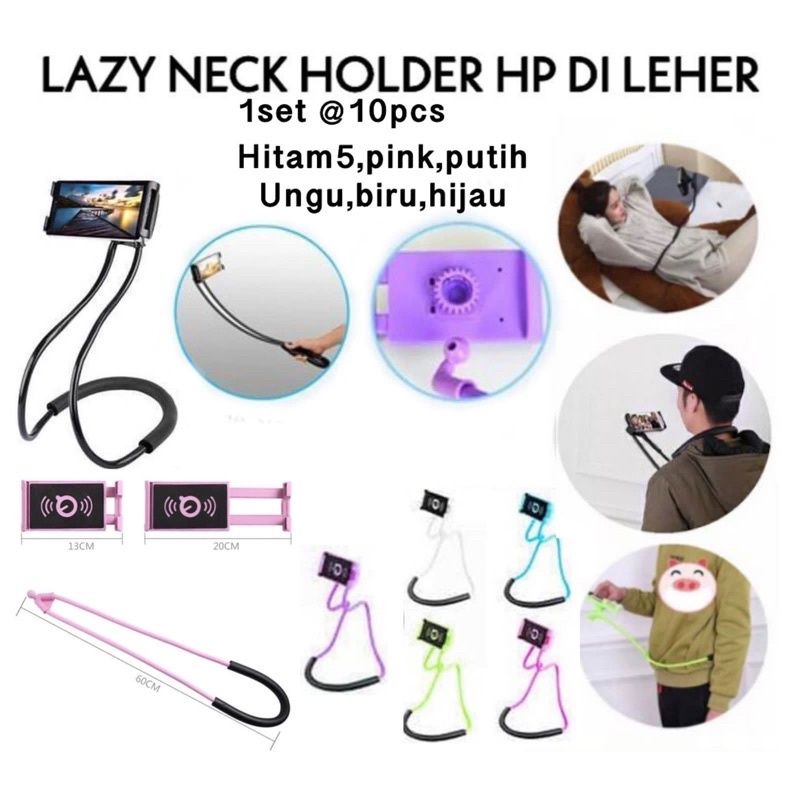 Flexible Hp neck Holder/Lazypod neck/Lazy hanging neck cell phone stand ...