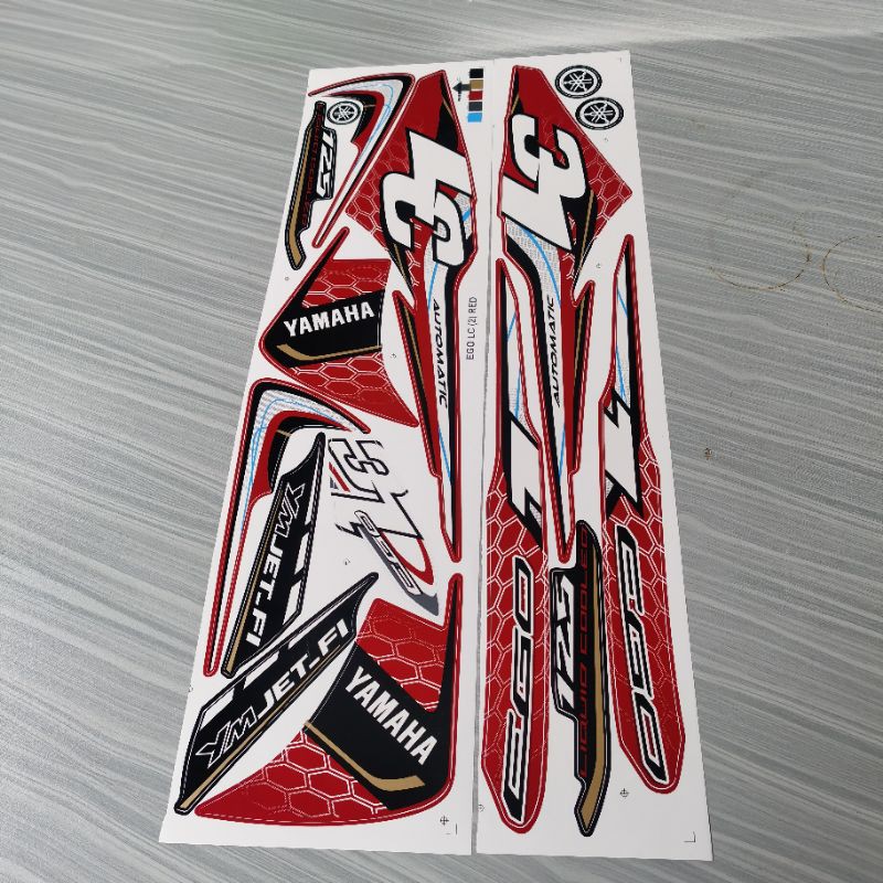 Yamaha EGO LC(2) Body Sticker ( Red) | Shopee Singapore
