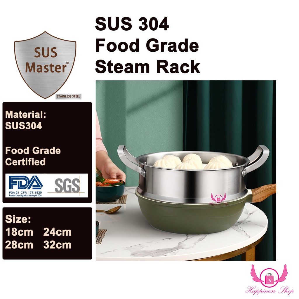 SUS Master SUS304 Food Grade Stainless Steel Steam Rack Steam Tray ...