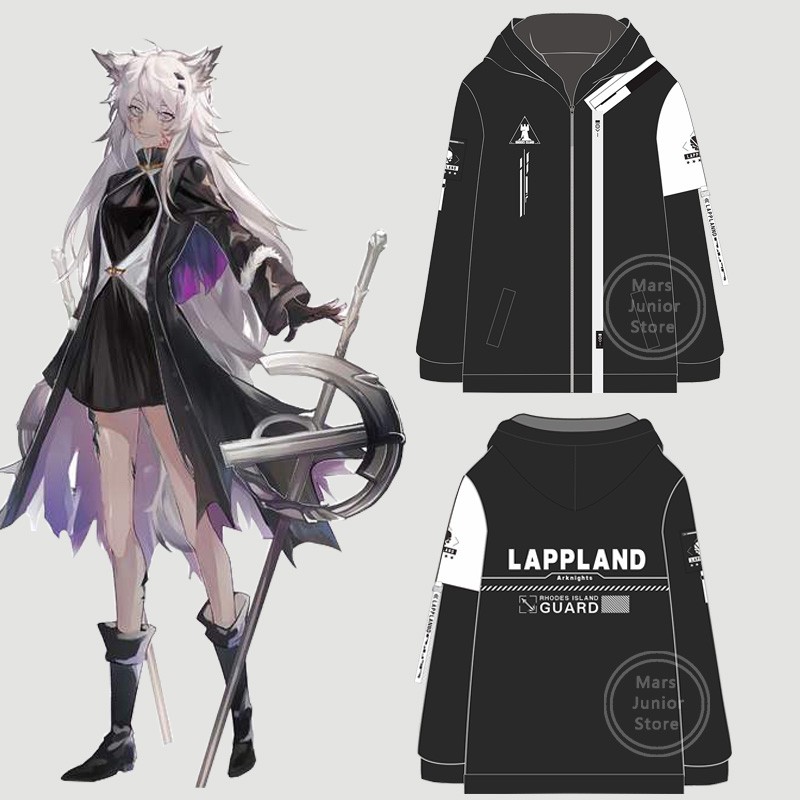 Ready Stock Anime Cartoon Arknights Lappland Cosplay Men Boy Black Long ...
