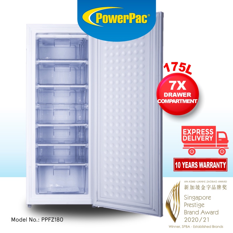 PowerPac Chest Freezer, Upright freezer, Freestanding Freezer 175L ...
