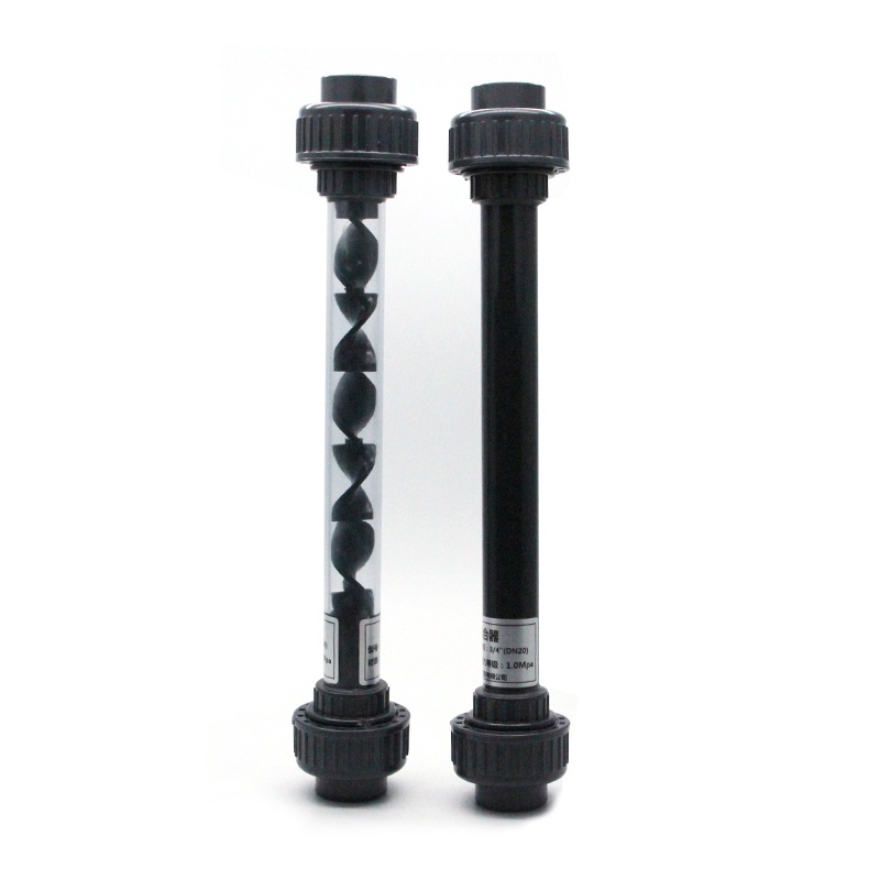 Grey/Clear PVC Static Mixer 20-63mm PVC Pipe Mixer Plastic Dosing ...